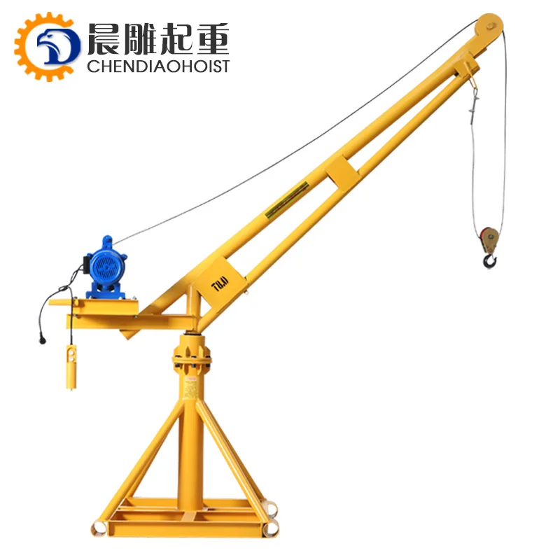 Small Electric Crane Arm Swing Movable Small Lifting Hoist Crane 500kg 1000kg - Buy Small ...