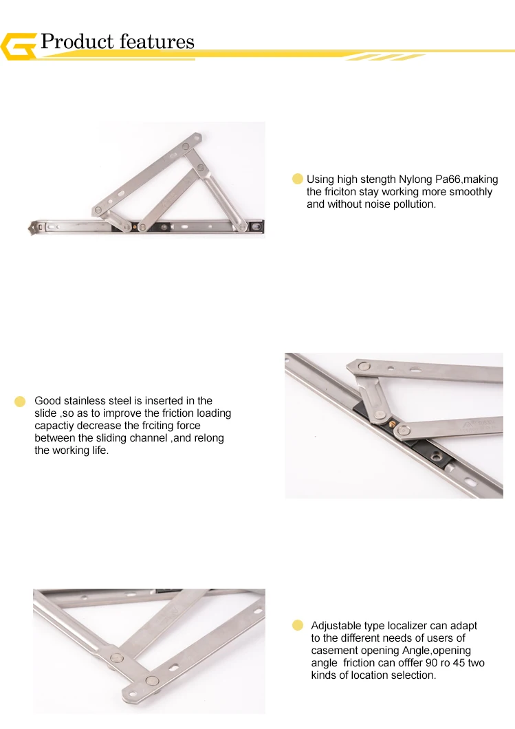 Top Hung Window Arm 4 Bars Heavy Duty Window Friction Stay Hinge - Buy ...