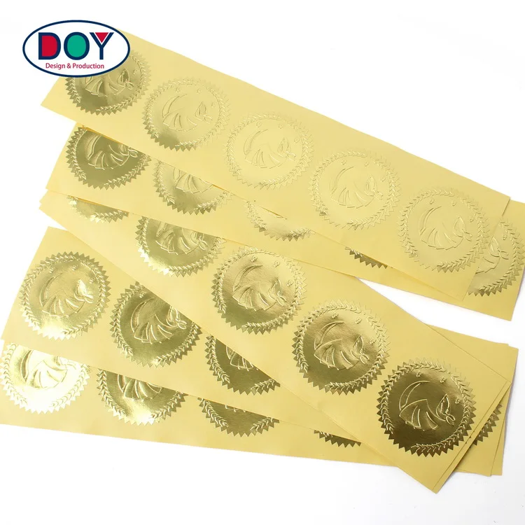 Wholesale Glitter Peelable Custom Printed 3d Embossed Brand Logo Gold ...