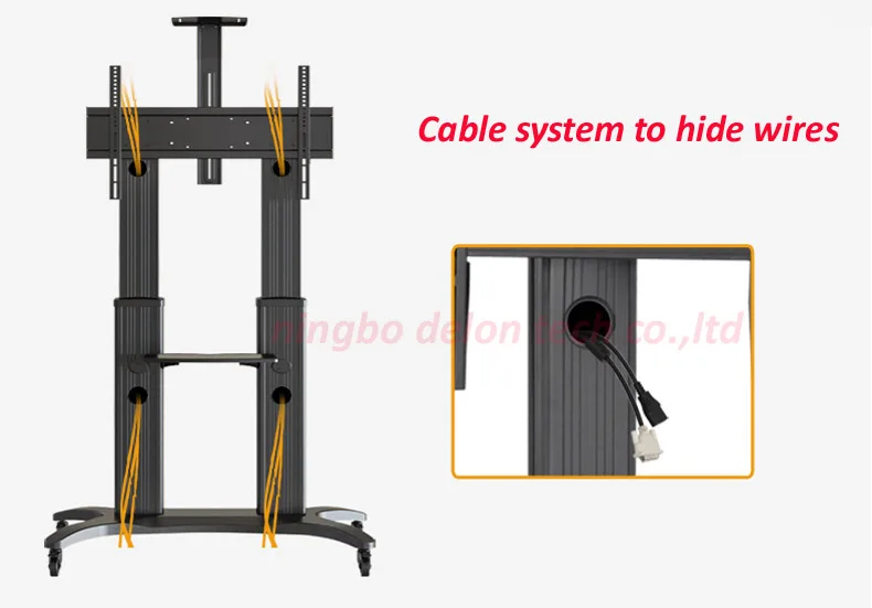 Aluminum Alloy Nb Avf 1800-70-1p Tv Mobile Cart Free Lifting 55"-80 ...