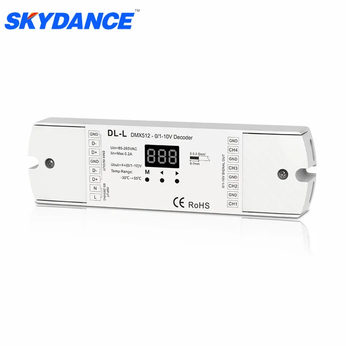 Dmx Decoder Dl-l Dmx512 To 0-10v Converter With 4 Channels - Buy Dmx 0 ...