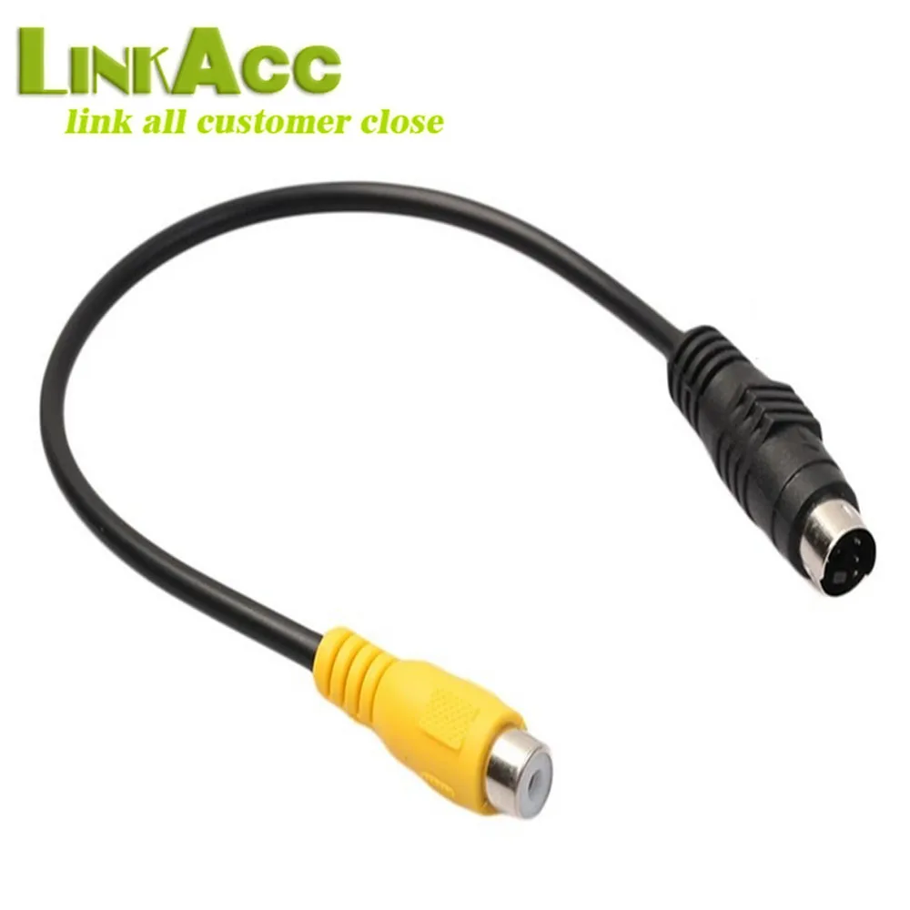 Lkcl744 Mini Din 4 Pin Male Plug To Av Tv Rca Female Audio Video Cable ...