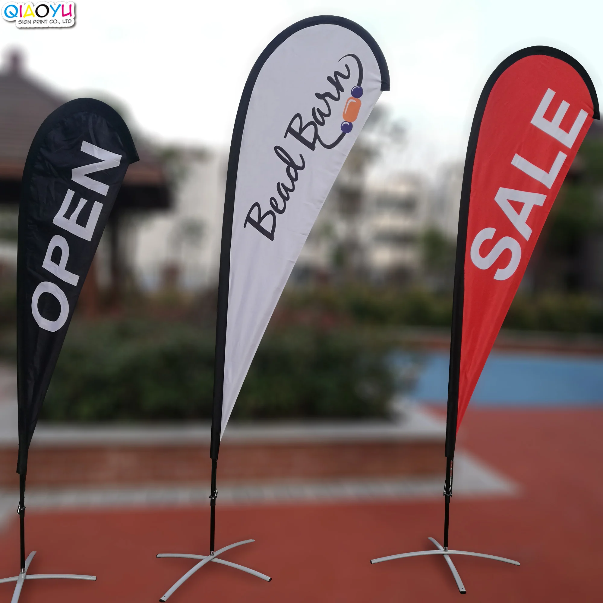 Cheap Advertising Teardrop Flag Banner for Coffee Shop