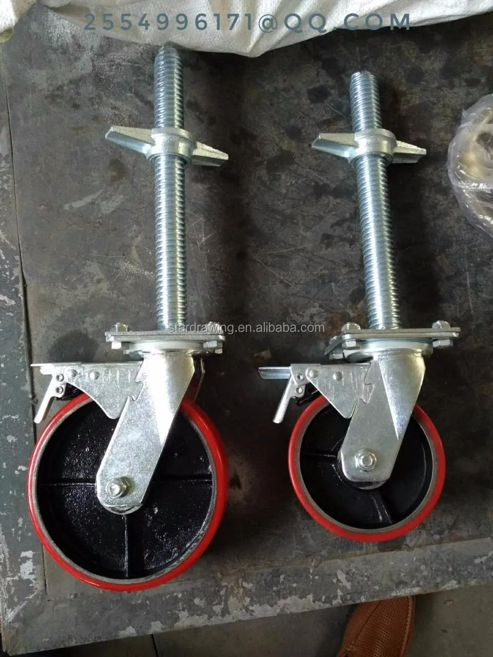 Ssjg 8 Inch Pu Mobile Scaffolding Castor Scaffold Caster Wheels With ...