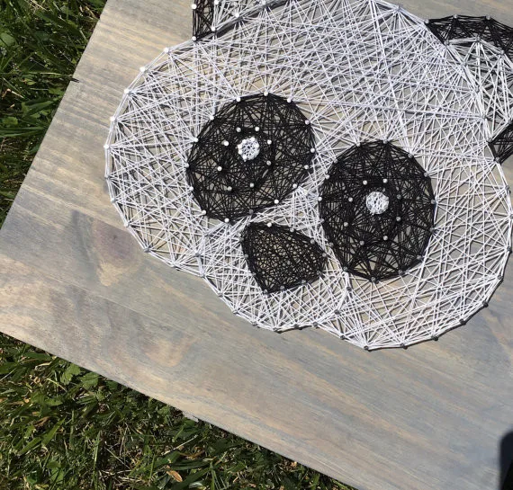 Panda String Art Sign - Buy Panda String Art,Animal String Art,Handmade ...