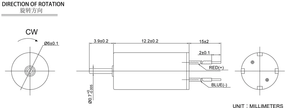 High Speed 23000rpm Cl-0612 Dc Coreless Motor For Blood Pressure Meter ...