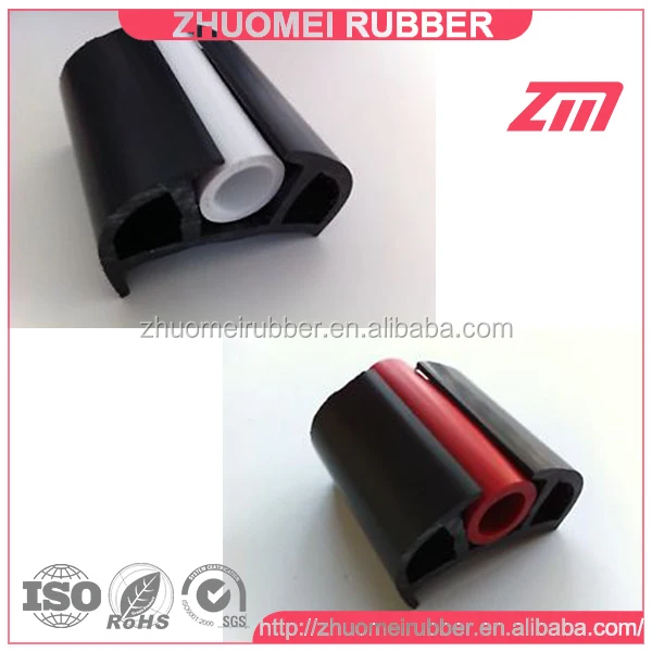D Shape Extruded Rubber Bumper Strips - Impact Absorption