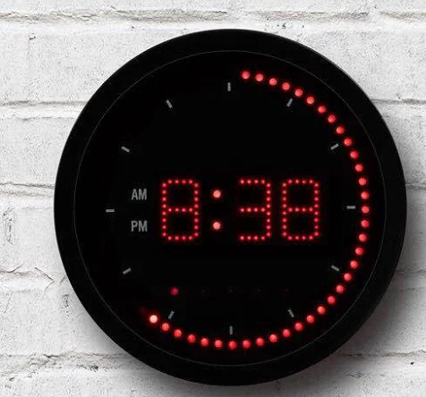 Zentime 12" Round Led Digital Wall Clock - Buy Round Digital Clock ...