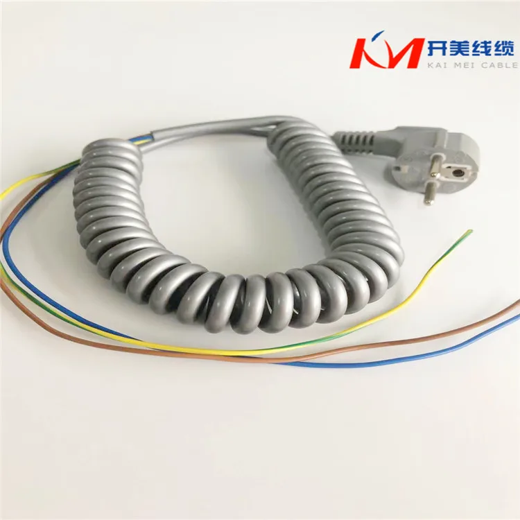 European Standard 3 Core Grey Plug Cable - PVC Insulated