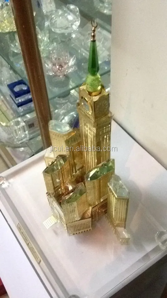 Crystal Makkah Royal Clock Tower Models For Crafts Decoration - Buy ...