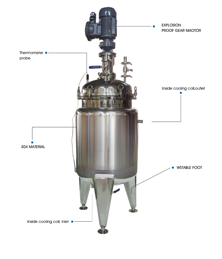 Stainless Steel Reactor Industrial Mixing Reactor - Buy Industrial Tank ...