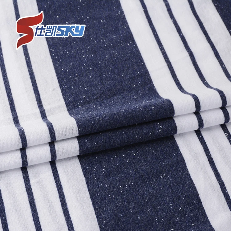 Hot Selling Neps Yarn Dyed Stripe Cotton Polyester Blend Fabrics - Buy ...
