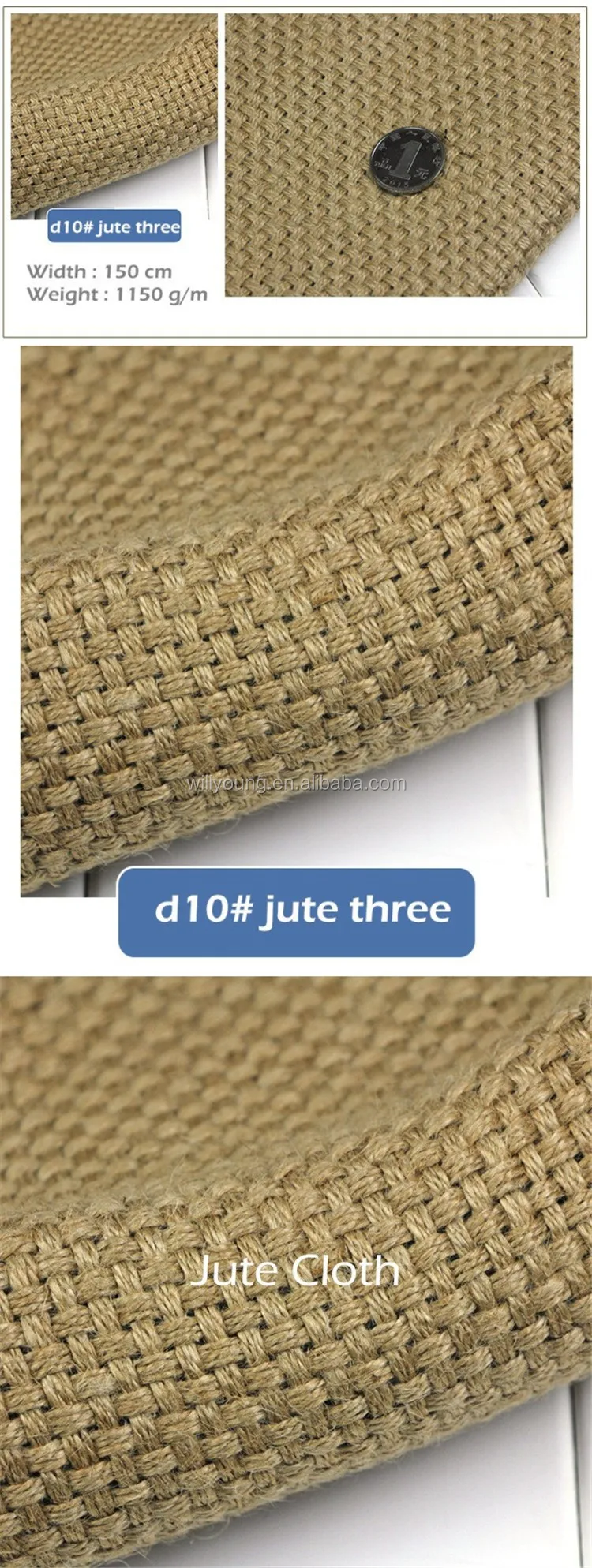 Jute Fabric 100% Jute Fiber Yarn Burlap Fabric Gunny Sacking Bin ...