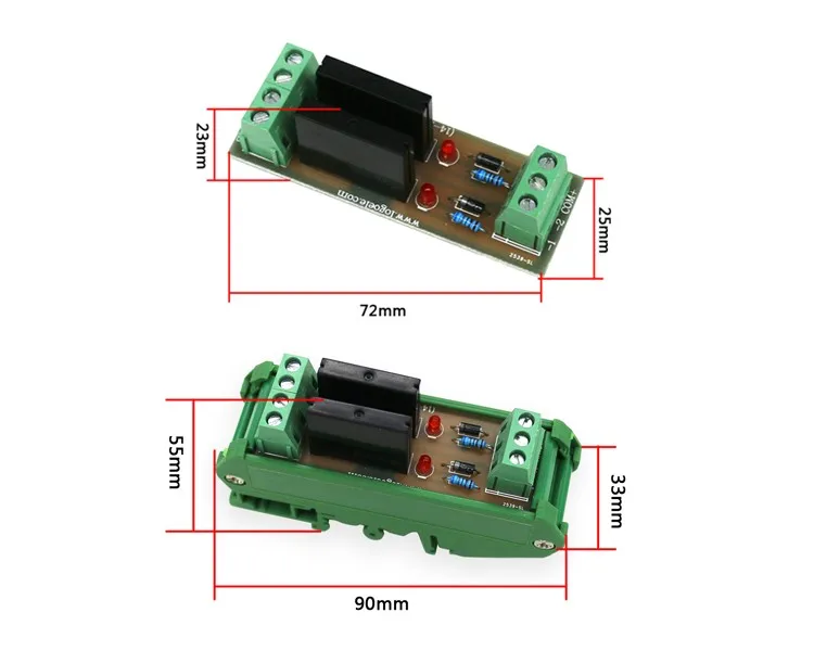 Npn Input Switching Output Dc12v 24v 2ch Solid State 24vdc 12v Ac 2 ...