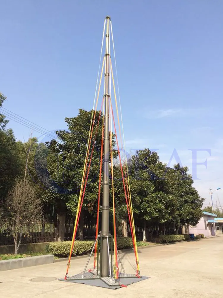 10m Aluminum Pneumatic Telescopic Antenna Mast - 30kg Payload