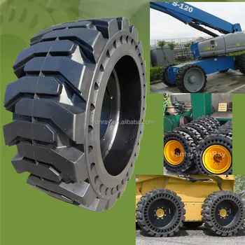 No Flat Skid Steer Wheel Loader Solid Tires 16/70-20 10-16.5 12-16.5 17 ...