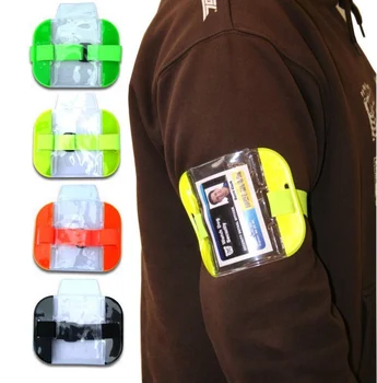 Hi Vis Id Card Holder Sia Security Work Armband Badge Waterproof ...