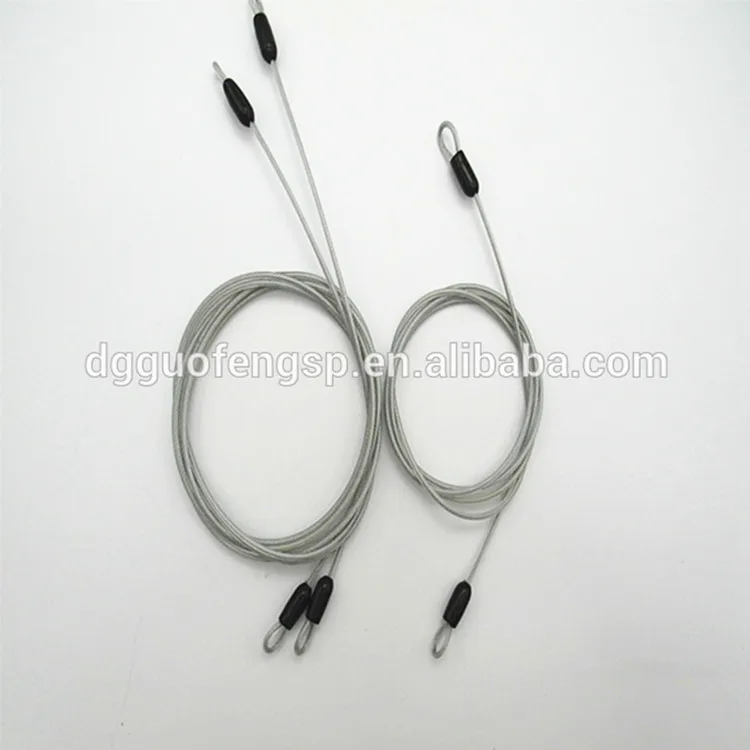 4.0mm Galvanized Tensile Steel Inner Wire Pvc Coated Cable With Loop ...
