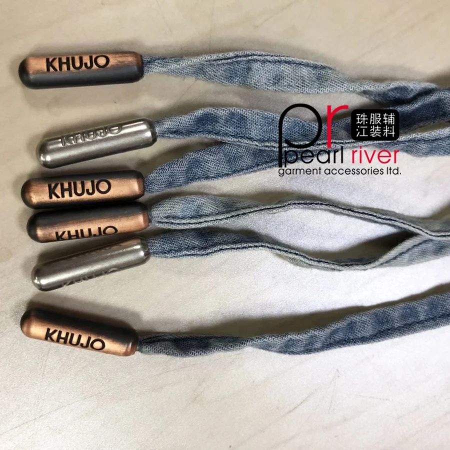 Flat Drawstring Cord with Metal Tip - Durable & Versatile