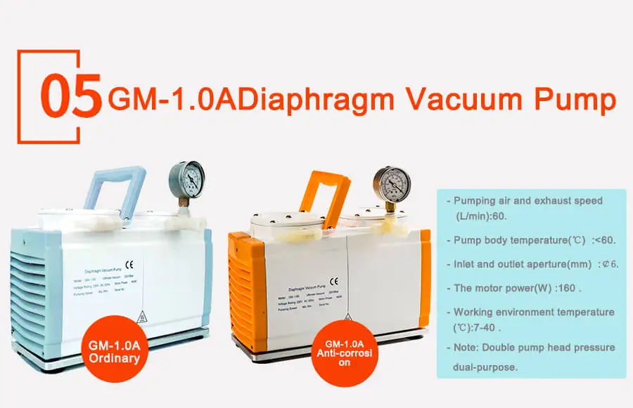 Gm-0.33a Chemical Mini Laboratory Vacuum Diaphragm Pump 20l/min - Buy Vacuum Diaphragm Pump,Mini ...