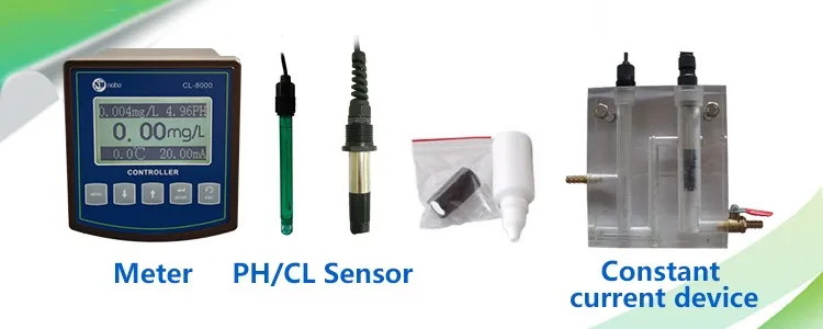 Cl-8000 Online Free Chlorine Meter With Chlorine Sensor And Ph Probe ...