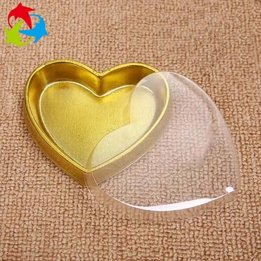 Wholesale Clear Lid Golden Plastic Heart Shaped Small Mini Cake Boxes ...