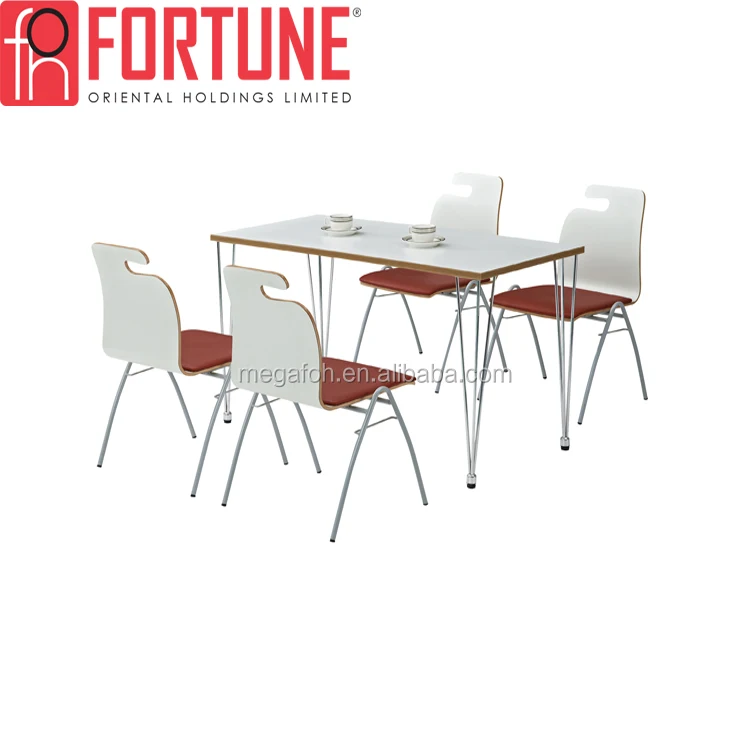 Hot Sale Modern 4 Seat Dining Table And Chair Set For Fast Food ...