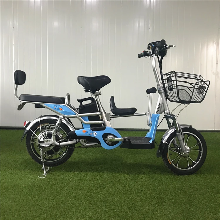 3 Seat Electric Scooter Bicycle 250w Adult E City Bike 2 Wheel Mini Two ...