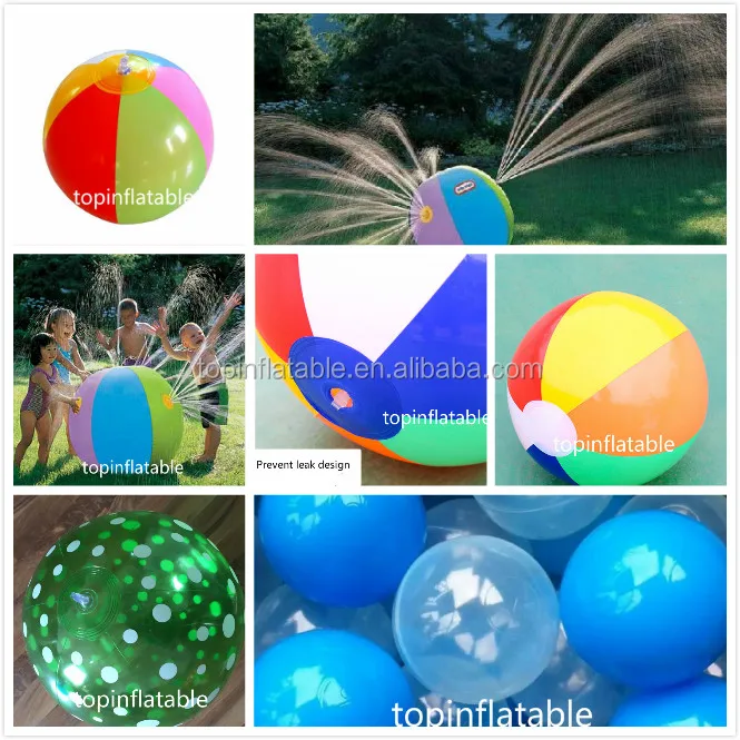 Inflatable Sprinkler Beach Ball,Inflatable Gloss Spray Jet Pvc Ball For ...