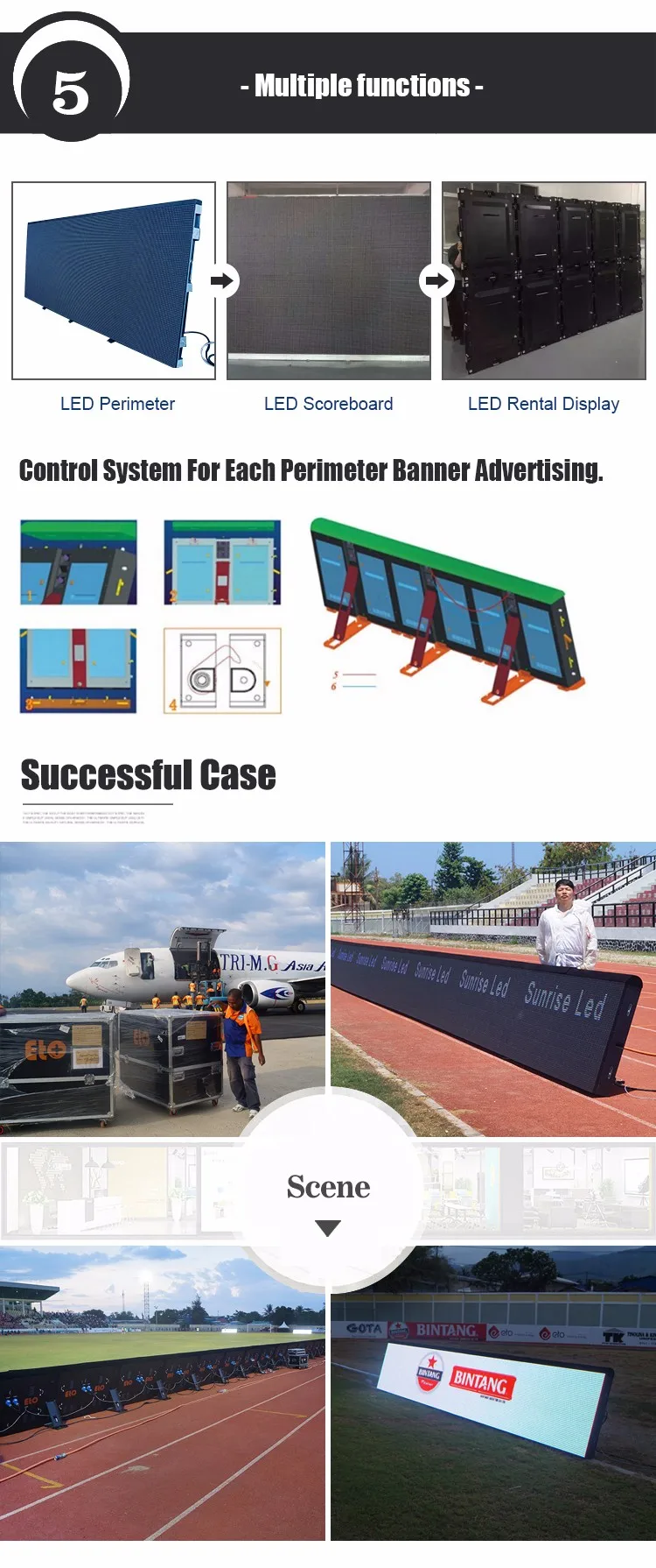 Football Perimeter Stadium Stadium Scoreboards Led Display Led Tv ...