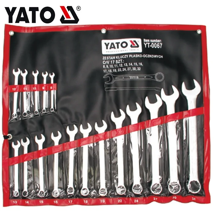 Yato Yt-0067 Spanners Combination Spanner Set 17pcs 8-32mm Pouch - Buy ...