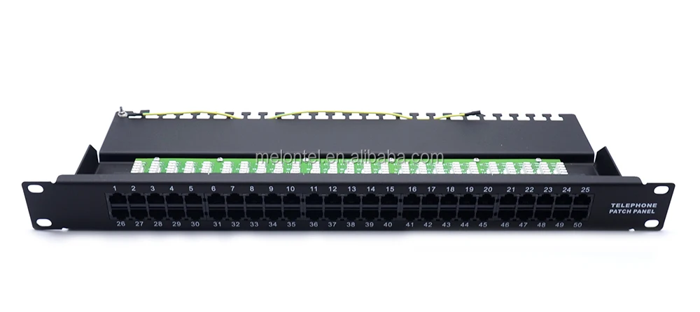 25 Port Voice Patch Panel - Krone 110 Dual IDC 19 Inch Rack