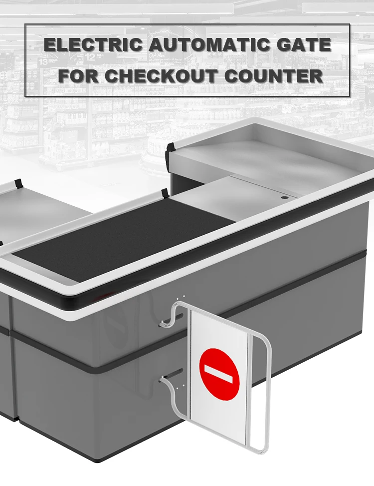 Supermarket Checkout Cashier Counter Electric Automatic Gate