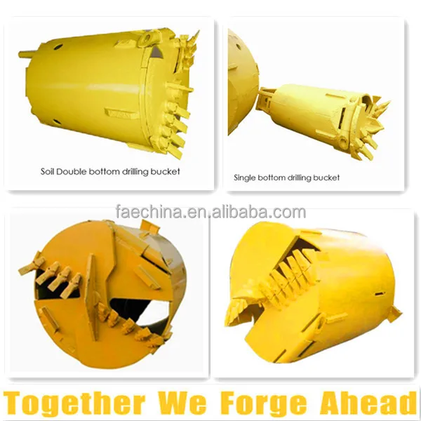 Double-bottom Double Open Rock Drilling Bucket,Auger Bucket - Buy ...