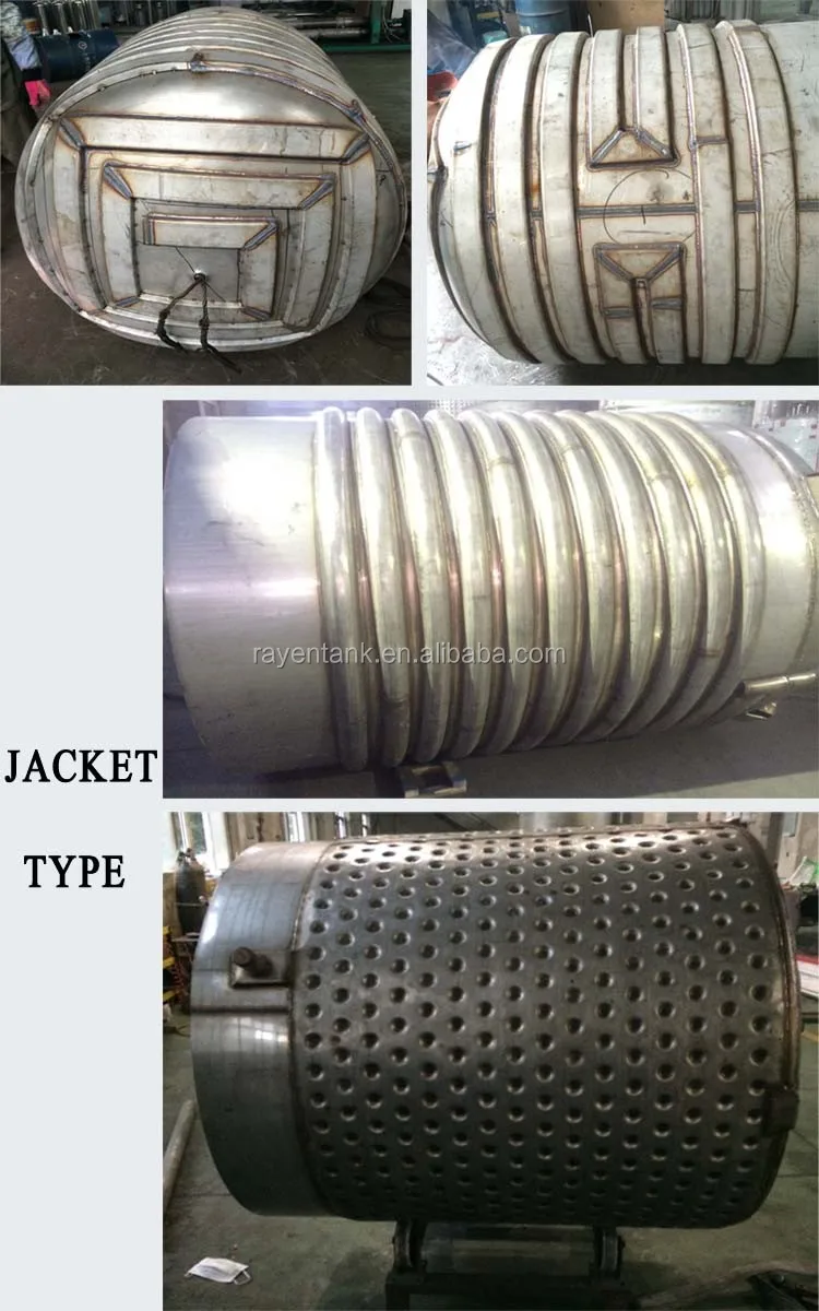 Stainless Steel Steam Jacket Tank Heated And Cooling Double Jacketed ...