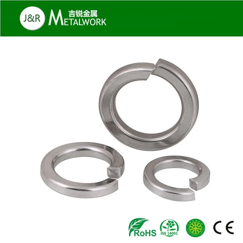 Standard Spring Washer M2.5 M3.5 Din127 Ss304 Ss316 Single Coil Spring ...