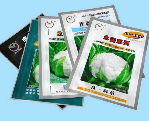 Printed Plastic Seeds Bag/ Corn Seed Packing Bag/ Vegetable Three Side ...