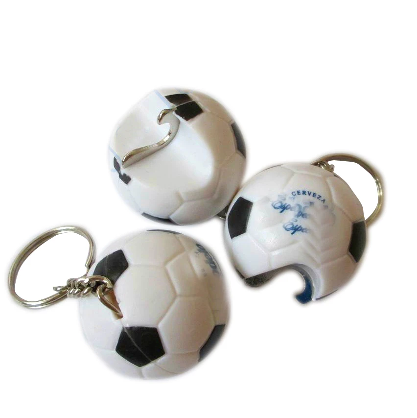 New Football Shape Bottle Opener Keyring /soccer Key Ring with Opener ...