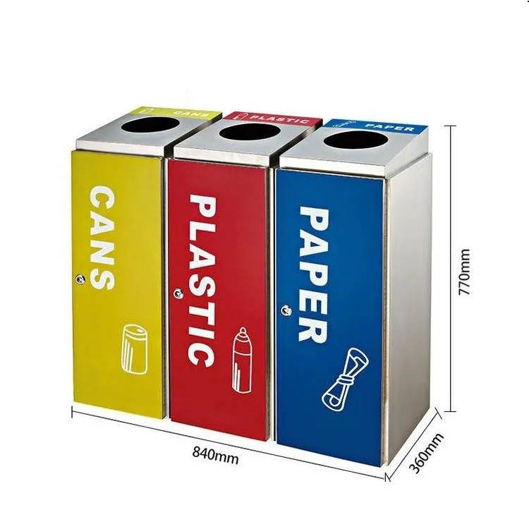 New Design 3 Compartments Big Capacity Shopping Mall Stainless Steel ...