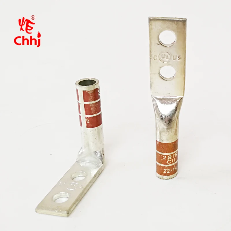 Two Holes American Tinned Copper Lug Compression Lug Crimping Terminals ...