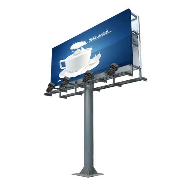 Steel Material Outdoor Advertising Billboard Pole Structure With High ...