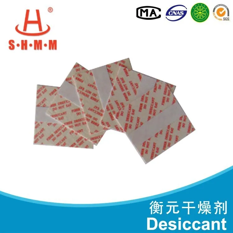 Environmental Friendly Fiber Filmed Desiccant With Thin Sticker Tape ...