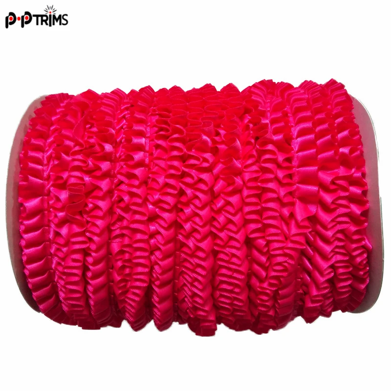 New Arrival Colored Pleated Satin Ribbon Trimming - Buy Pleated Satin ...