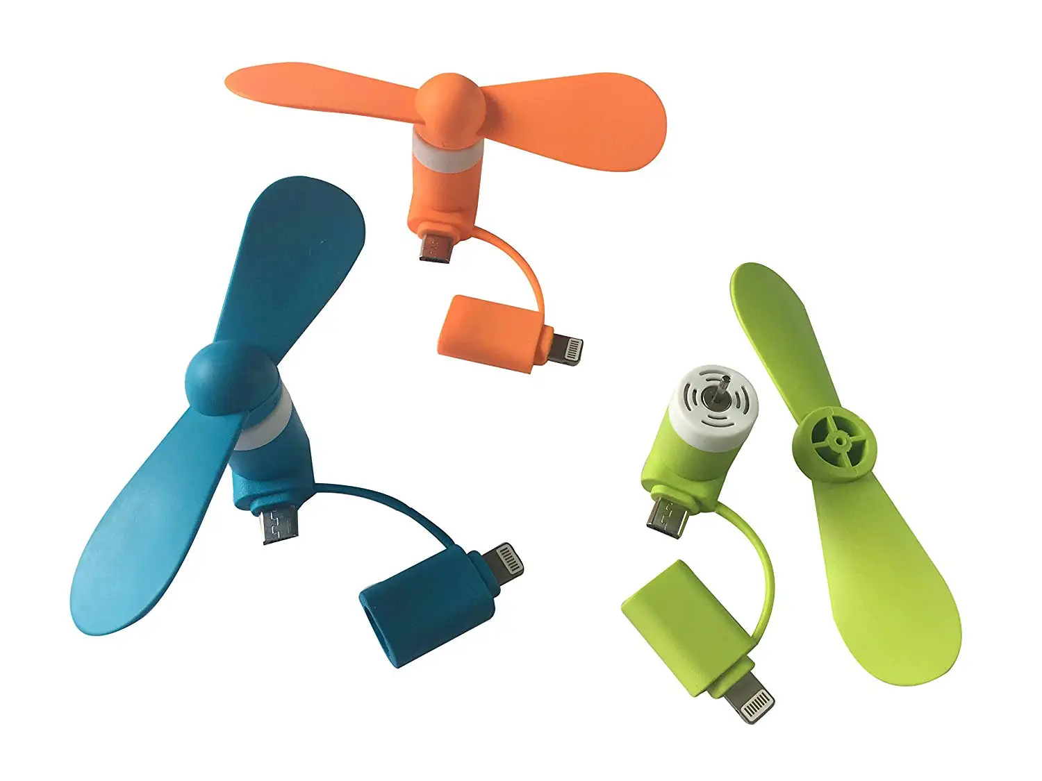 Mini Cell Phone Fan Colorful And Powerful 2-in-1 Fan For Iphone Ipad ...