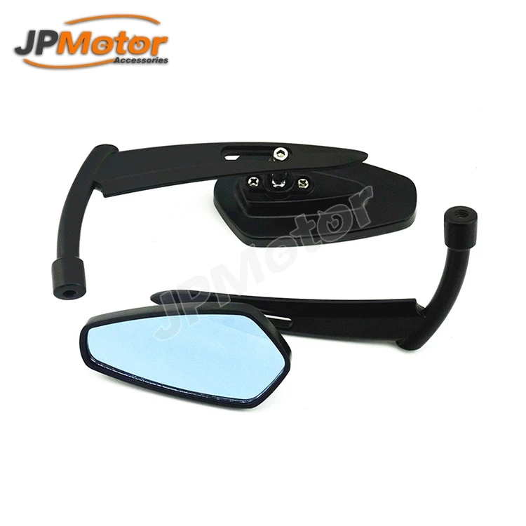Black Gull Wing Cafe Racer Motorcycle Dia Casting Mirror Nake Dirt ...