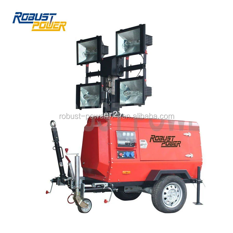 8m 8kw Diesel Generator Mobile Light Tower - Buy Mobile Light Tower ...