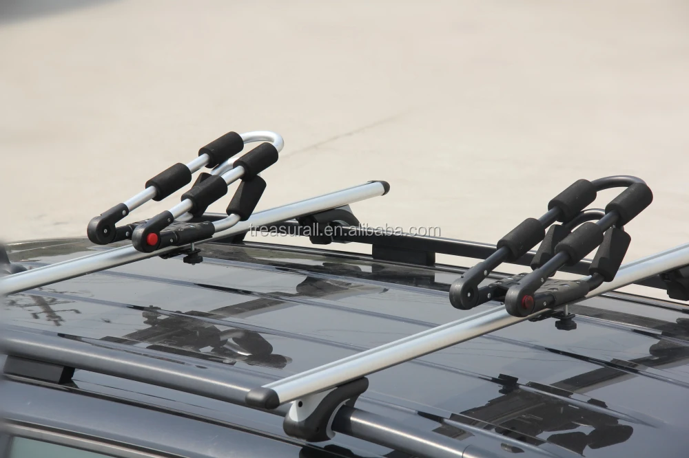Aluminum Kayak Carrier Canoe Roof Rack Folding Universal Mount With Tie ...