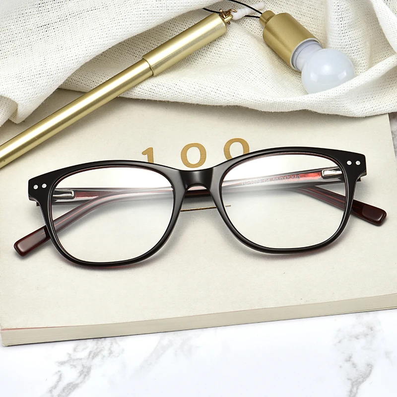 Luxury Polarized Colorful Double Rims Acetate Eyewear Rectangle Eye ...