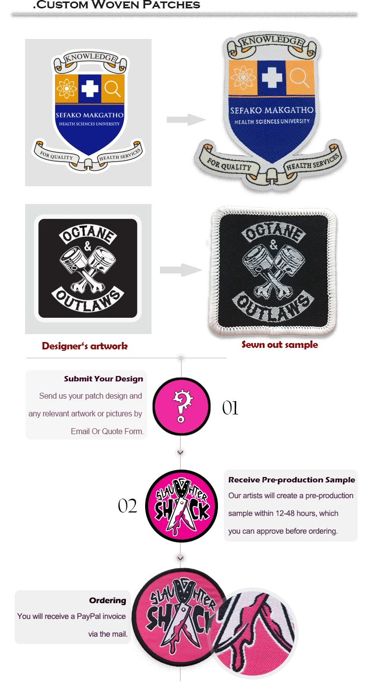 Custom Woven Patches Textile Custom Silk Screen Patches/sample Name ...