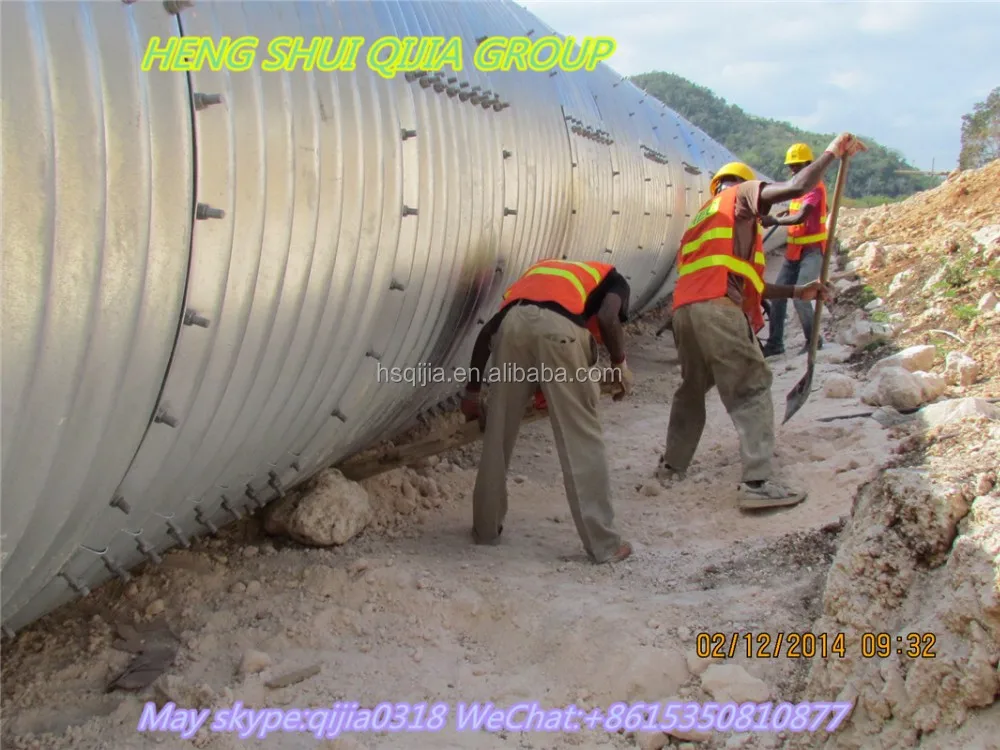 Multi Assemble Corrugated Steel Pipe Arch Tunnel Galvanized Metal Pipe ...